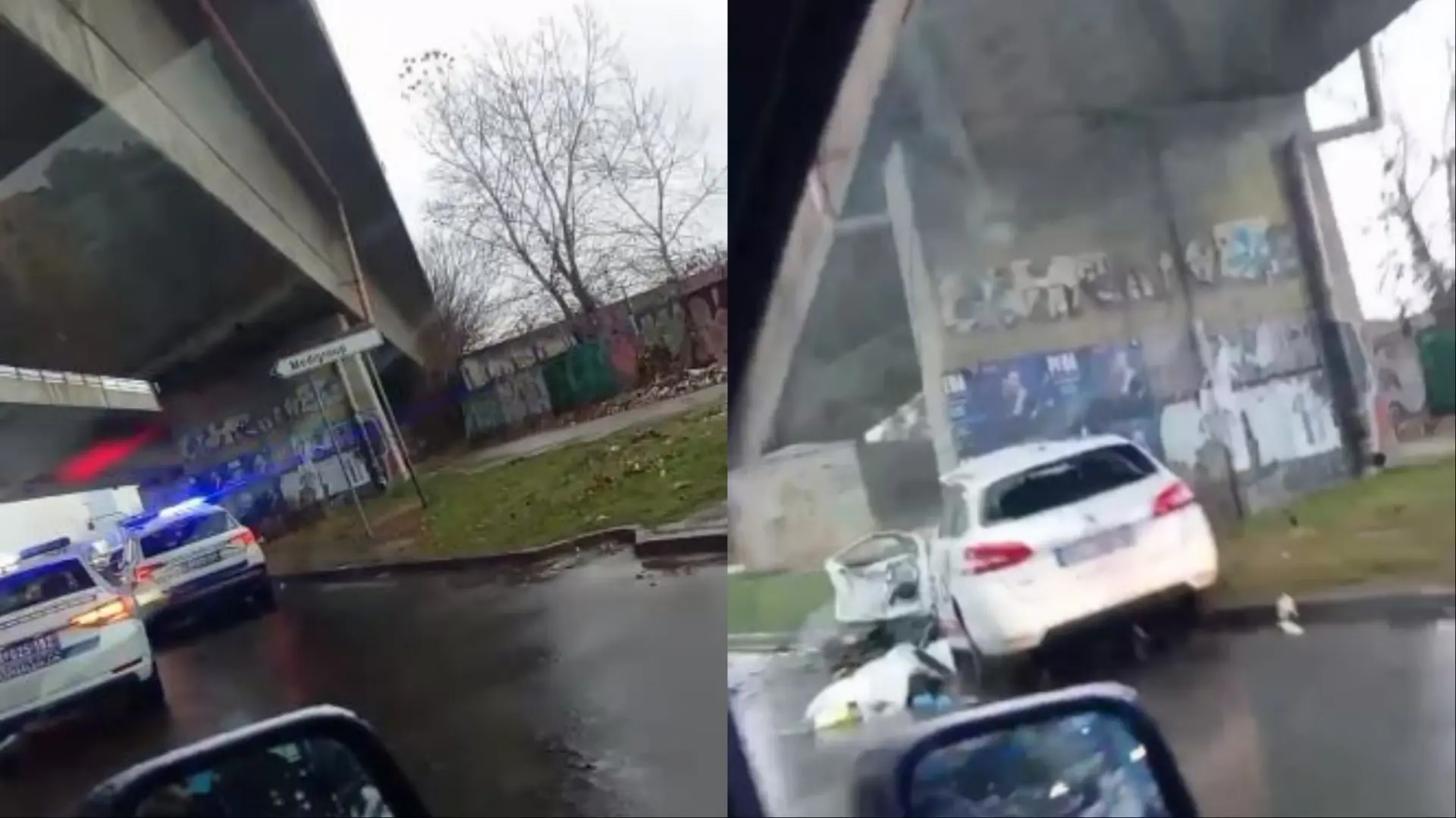 Saobraćajka na Novom Beogradu: Automobil se zakucao u stub nadvožnjaka, poginuo muškarac